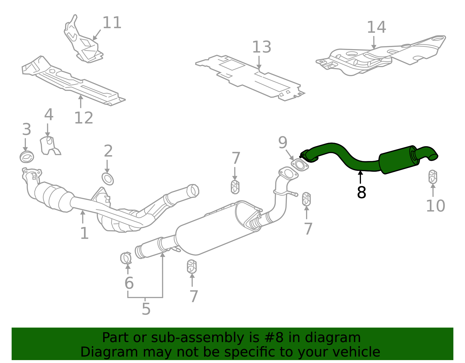 2021-2024 GM Muffler & Pipe Assembly 87829963 | Chevy Parts Pros