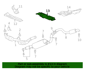 2021-2024 GM Exhaust Intermediate Underbody Heat Shield 84856597 | OEM ...
