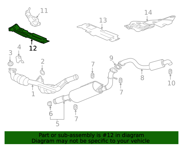 84685549 - Exhaust Front Underbody Heat Shield 2021-2023 GM ...