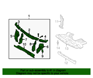 2002 Kia Sedona Radiator Support 0K52Y-53100A | TascaParts.com
