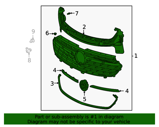 2021-2023 Buick Envision Front Grille 84899924 GM | GMPartsDirect.com