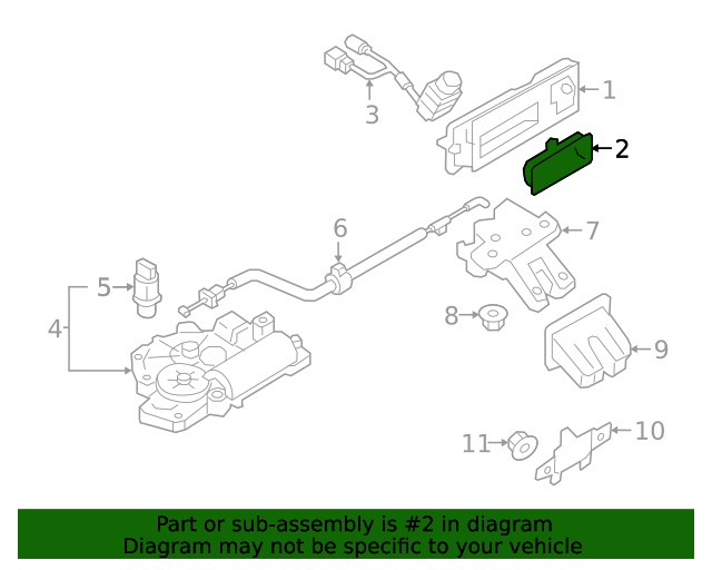 6V0-827-566 - Lift-Gate Latch Release Switch 2019-2023 Audi | Audi OEM ...