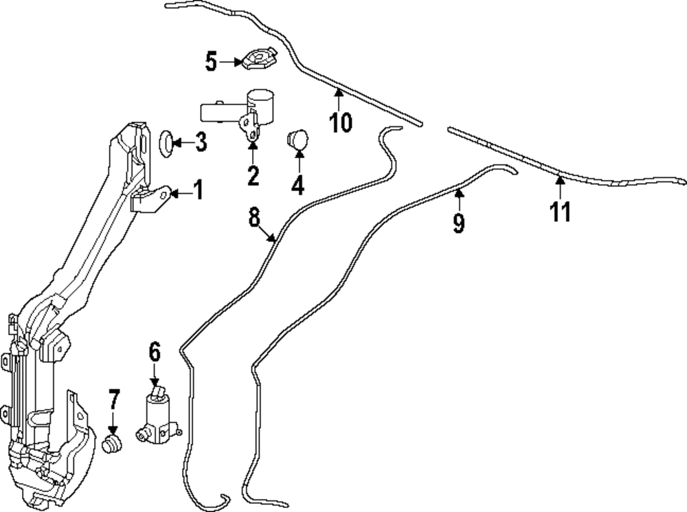 76829-3W0-A01 - 2023-2025 Honda - Washer Hose | Genuine Honda Parts