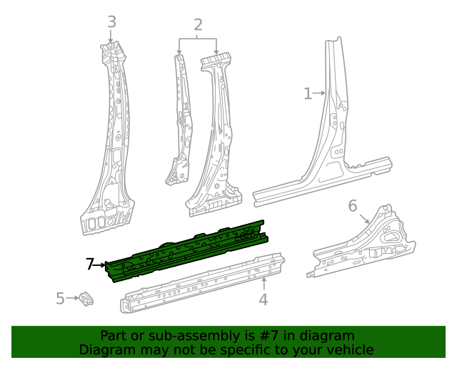 Toyota Rocker Panel 57402-62010 | Auto Parts