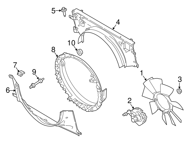 2017-2022 Ford Fan Shroud LC3Z-8146-F | Online Ford Parts Catalog