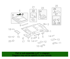 2008-2014 Mercedes-Benz Sunshade Slider 204-780-00-57 | AutoNationParts.com