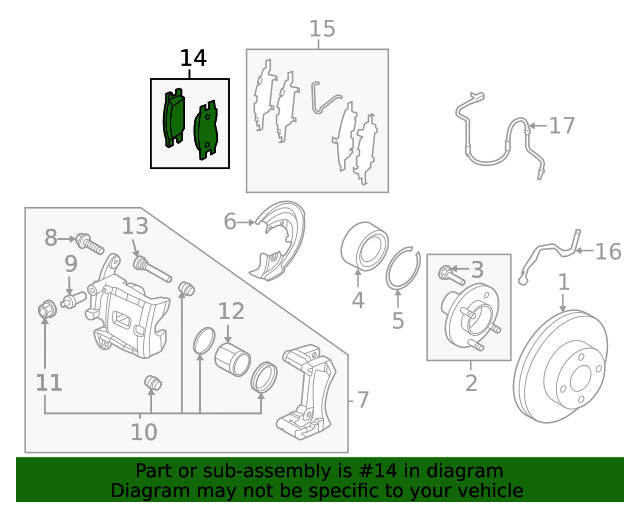 D1060-5EA0A - Pad Kit-Disc Brake, Front 2020-2024 Nissan | Nissan Parts ...