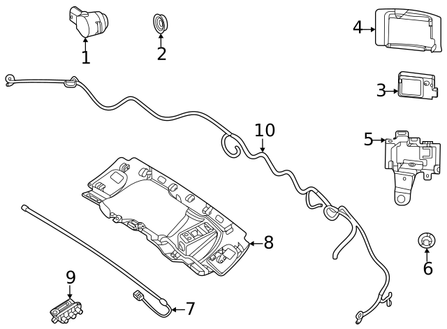 247-885-67-02 - Blind Spot Detection System Warning Sensor Bracket 2020 ...