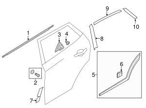2016-2021 Hyundai Tucson Lower Molding 87732-D3000-CA | QuirkParts