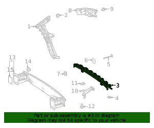 247-885-55-00 - Bumper Cover Support Rail 2020-2023 Mercedes-Benz ...