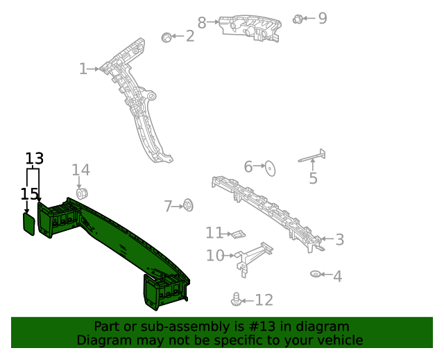 247-610-93-01 - Bumper Impact Bar 2020-2023 Mercedes-Benz ...