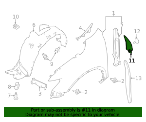 63820-6FL0A - Fender Clip 2017-2020 Nissan Rogue | AutoNation Parts
