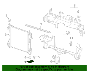 2016-2022 Chevrolet Spark Radiator Lower Bracket 42511914 GM ...
