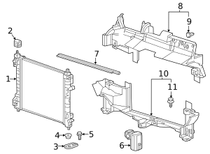 2019-2022 Chevrolet Spark Radiator Air Upper Baffle 42673788 GM ...