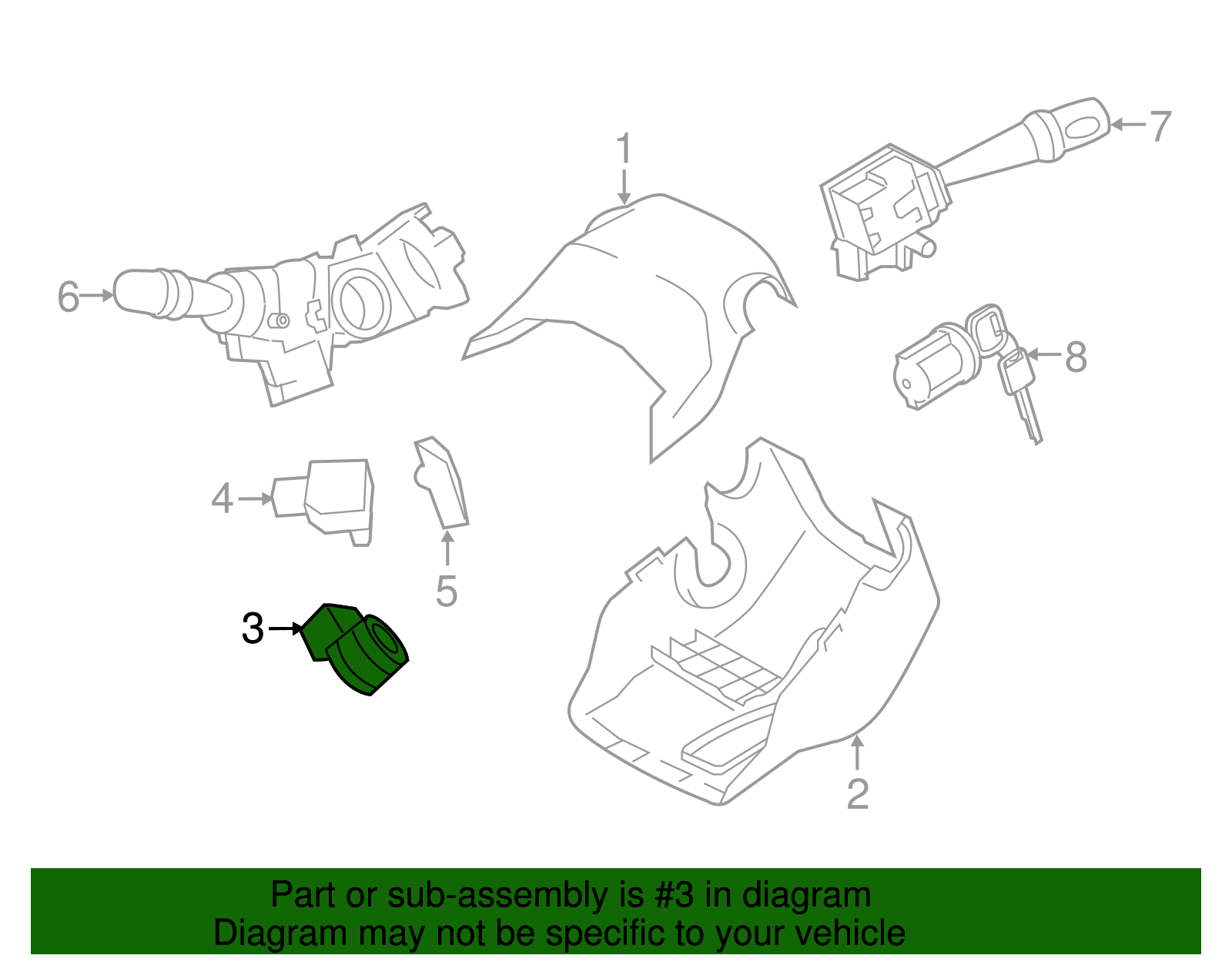 2012-2019 Toyota Ignition Switch 84450-52020 | Toyota Parts Center