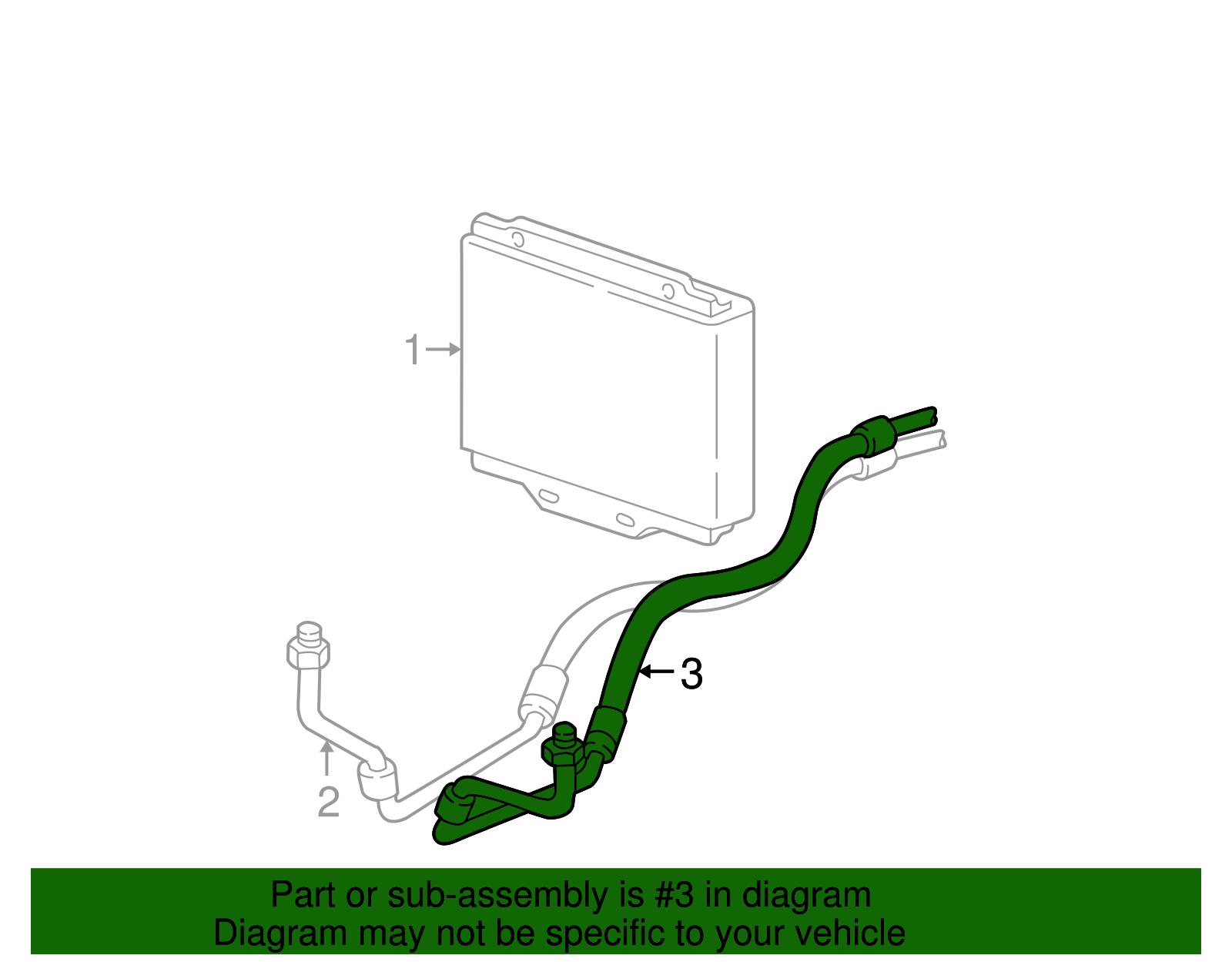 1996-2000 GM Engine Oil Cooler Inlet Hose Kit with Nut, Seal, Protector ...