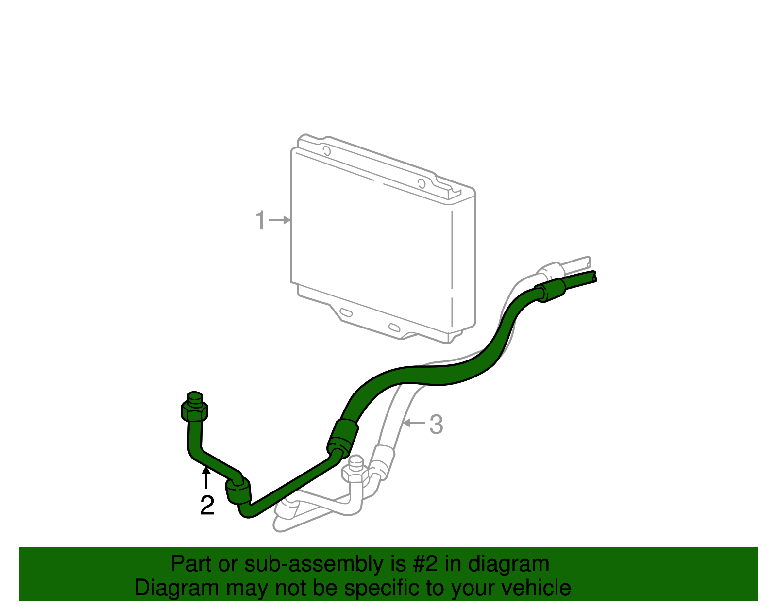 1996-2000 GM Engine Oil Cooler Inlet Hose Kit with Nut, Seal, Protector ...