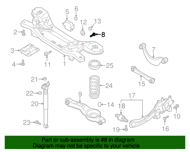 2012-2015 Mazda Lower Control Arm Bolt 9YA0-21-23C | Mazda Parts Advantage