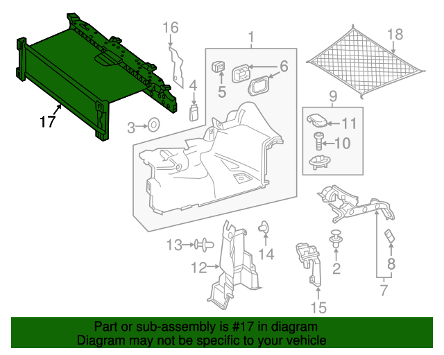 238-690-98-02-9051 - Cargo Cover 2018-2023 Mercedes-Benz ...