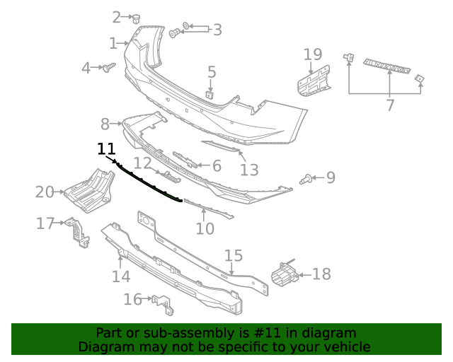 2021-2023 Hyundai Elantra Chrome Strip 86699-AB000 | OEM Parts Online