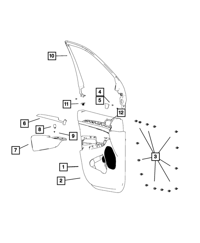2014-2021 Jeep Grand Cherokee Front Door Applique, Left 68330899AA ...