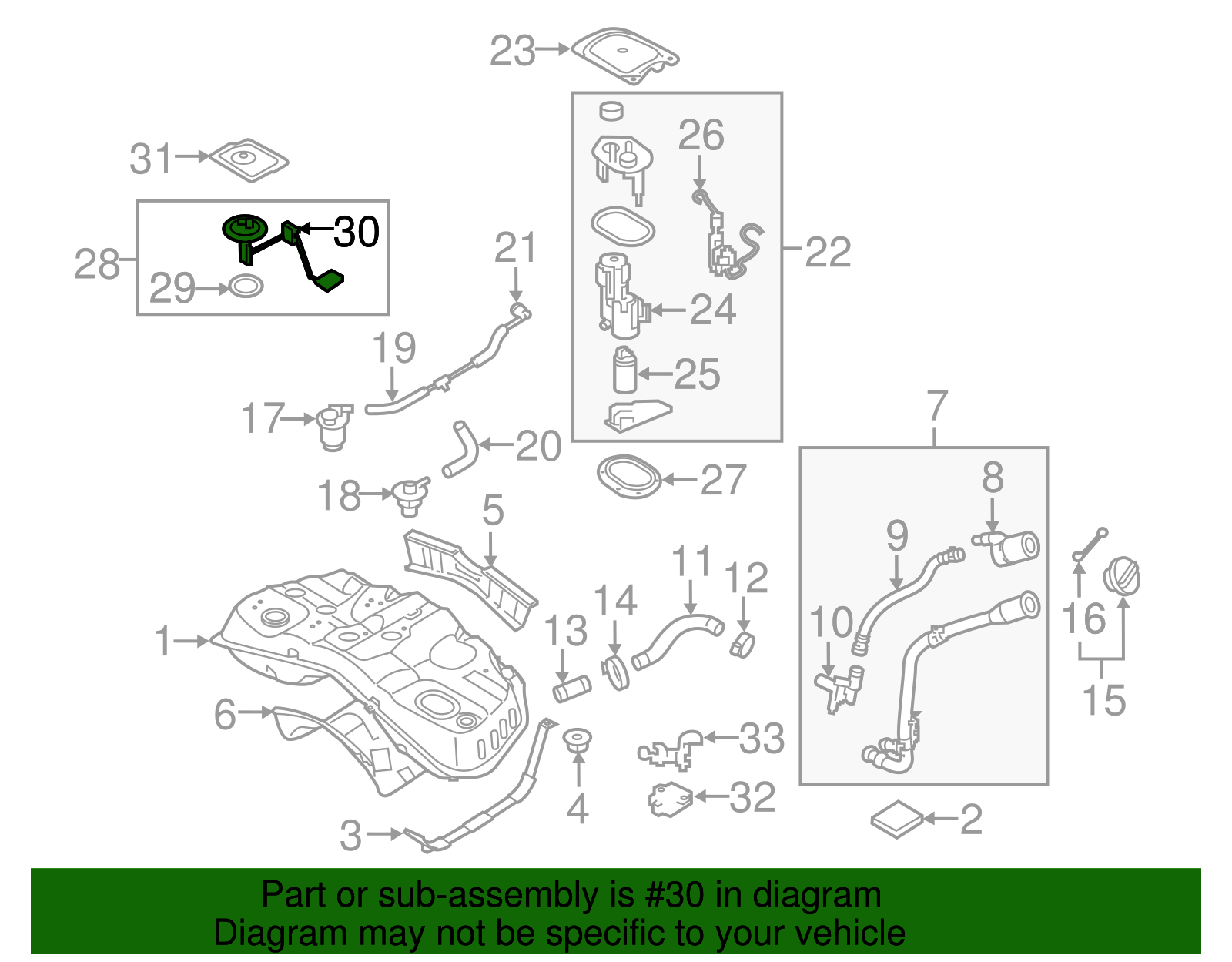 2015-2017 Kia K900 | Fuel Gauge Sending Unit | 94460-3T201 | Kia Auto Parts