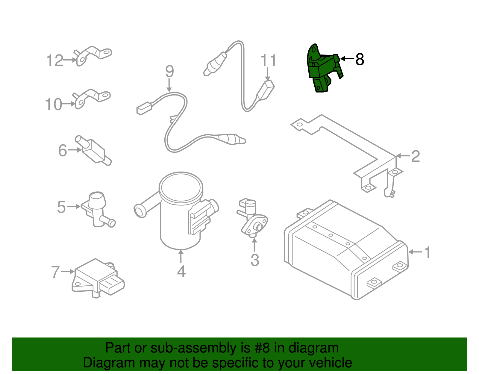 2007-2021 Nissan Purge Control Valve 14930-EN20A | Ziegler Nissan of ...