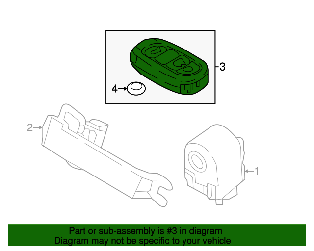 95440-J0100 - Keyless Entry Transmitter 2018-2022 Hyundai Accent ...