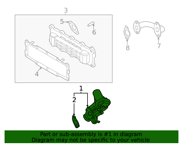 28400-2J310 - Exhaust Gas Recirculation (EGR) Valve 2020-2023 Hyundai ...