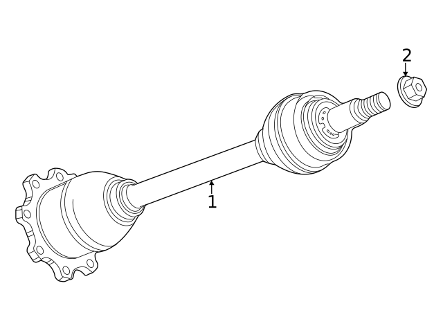 2021-2023 GM Rear Passenger Side Axle Half-Shaft 84856646 GM ...