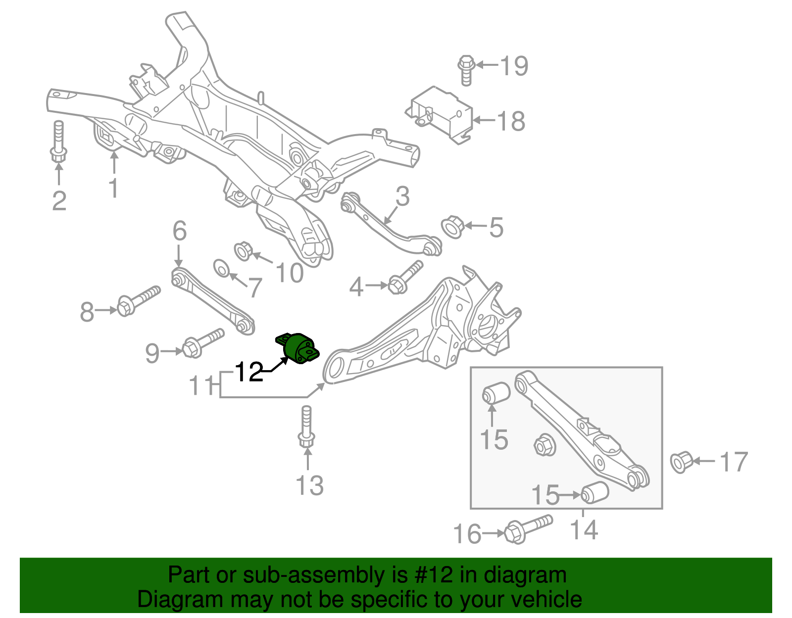 2014-2022 Mitsubishi Trailing Arm Bushing 4120A251 | Retail Performance ...