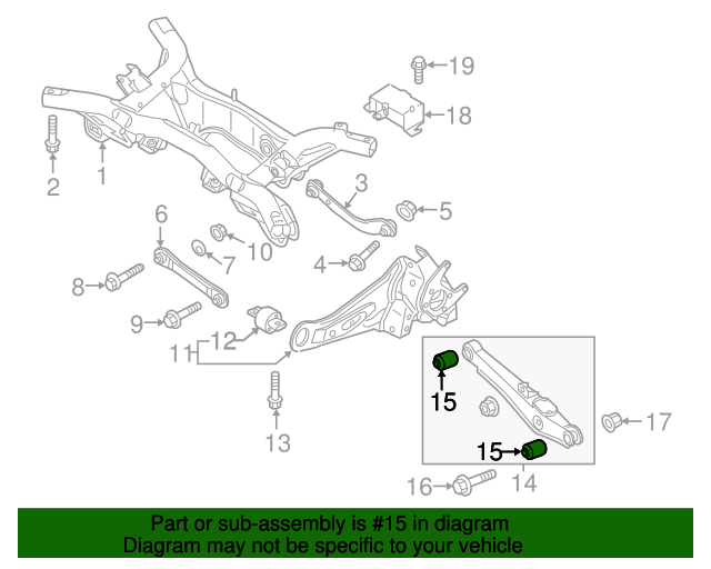 4110A125 - Lower Control Arm Bushing 2013-2024 Mitsubishi | Mitsubishi ...