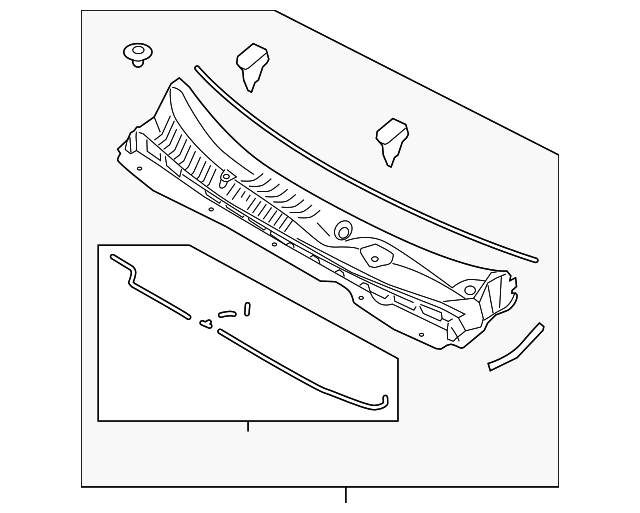 86150-3W500 - Cowl Vent Panel 2011-2016 Kia Sportage | Kia.Parts Store
