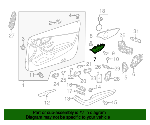 205-760-05-00-9051 - Interior Door Handle 2017-2023 Mercedes-Benz ...