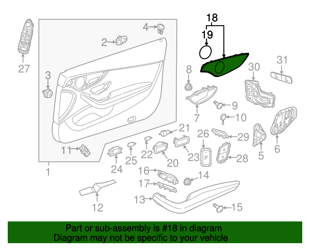 205-720-58-03 - Door Trim Molding 2017-2023 Mercedes-Benz ...