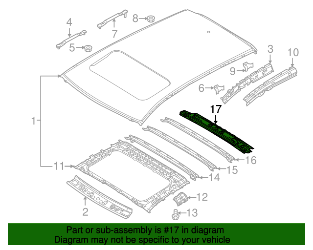 KD53-70-700 - Rear Header - 2013-2016 Mazda CX-5 | Werner Mazda Parts