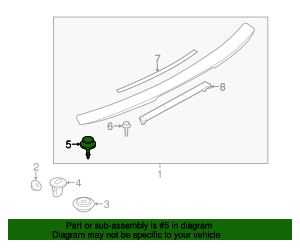 2007-2020 Mazda OEM NEW 2007-2019 Mazda 3 CX3 CX9 Spoiler Clip Assembly ...