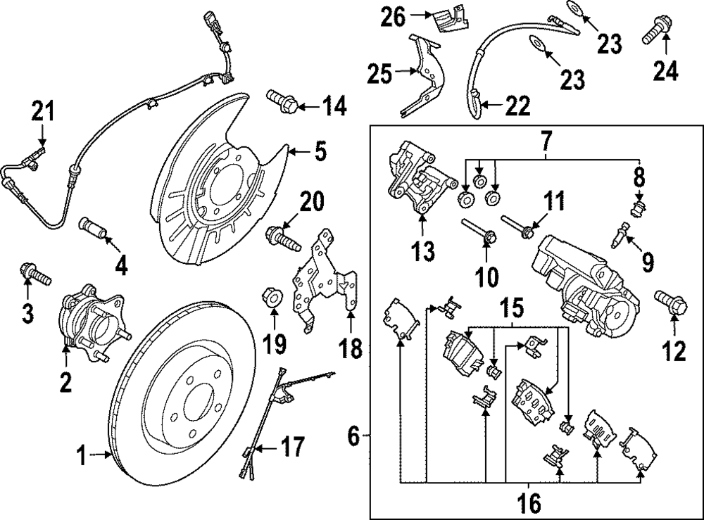2021-2025 Nissan Disc Brake Caliper Bracket Mounting Bolt 41005-6RA1A ...