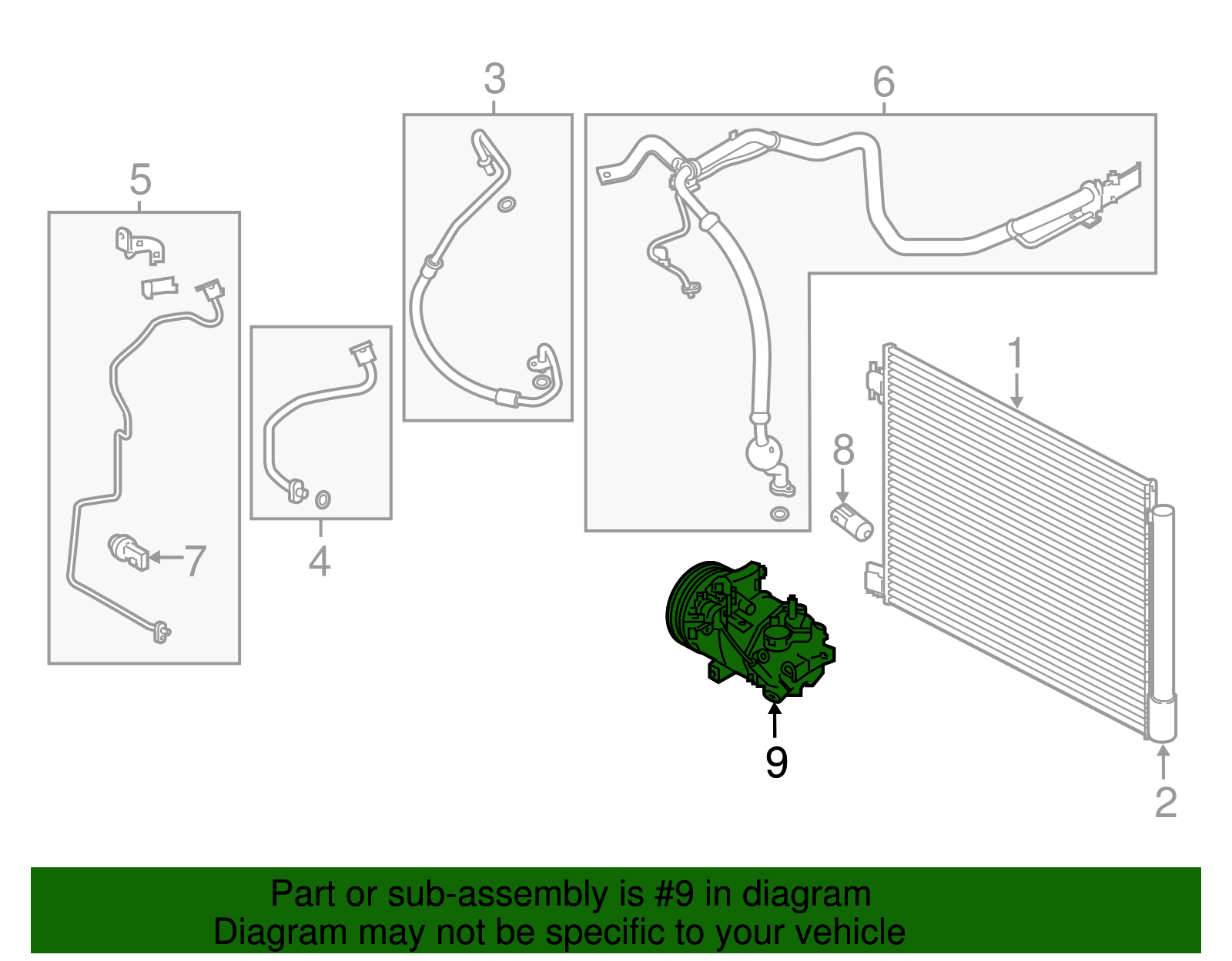 2017-2018 Nissan Rogue Sport A/C Compressor 92600-4BA1A | Nissan Parts ...