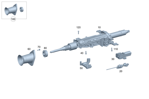Steerg. Column Jacket Tube & Steerg. Shaft for 2024 Mercedes-Benz GLE ...