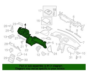2011-2012 Hyundai Genesis Coupe Lower Crash Pad 84730-2M100-9P | OEM ...