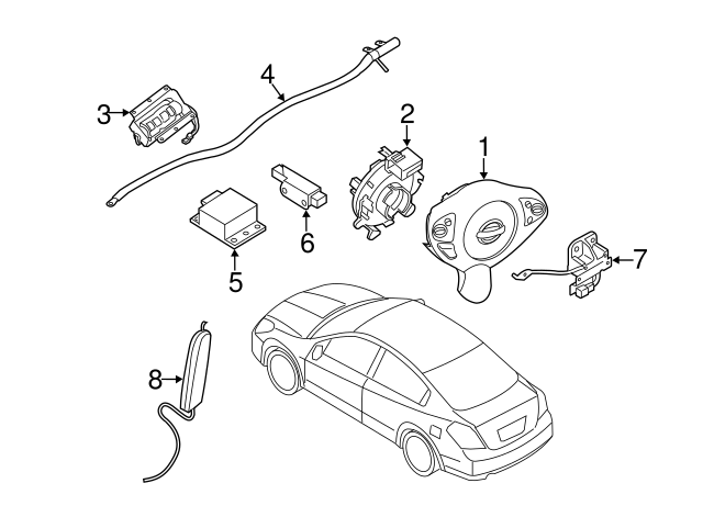 2009-2014 Nissan Maxima Clock Spring Steering Wire 25554-9N09A ...