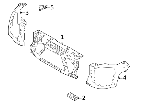 Radiator Support for 2020 Land Rover Defender 110 | Land Rover Parts ...