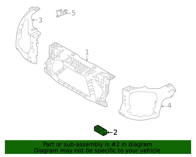 Genuine OEM Center Support Extension Part# LR131287 Fits 2020-2023 Land ...
