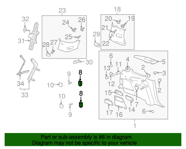 84892986 - Tie Down Hook 2007-2024 GM | Chevrolet Parts Direct