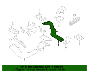 Genuine BMW 64-22-9-119-945 | Inner Duct | FREE Shipping on Most Orders ...