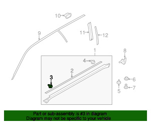 909130191 - Rocker Molding Clip 2006-2023 Subaru | Subaru Factory Parts ...