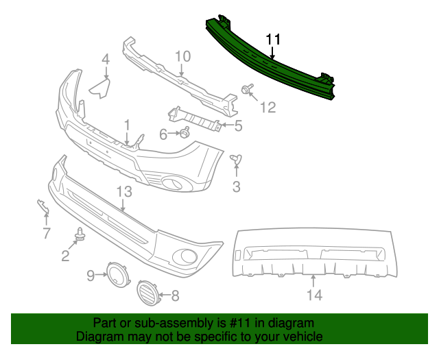 2009-2013 Subaru Forester Reinforcement 57711SC0109P | Subaru Parts Store
