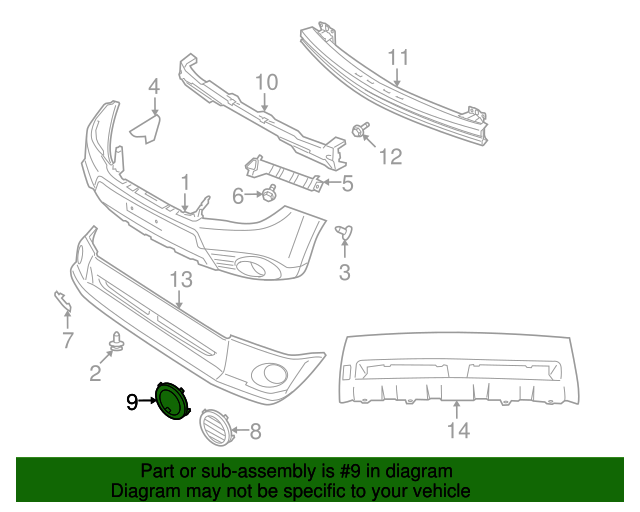 2009-2013 Subaru Forester OEM NEW 2009-2013 Subaru Forester Trim Ring ...