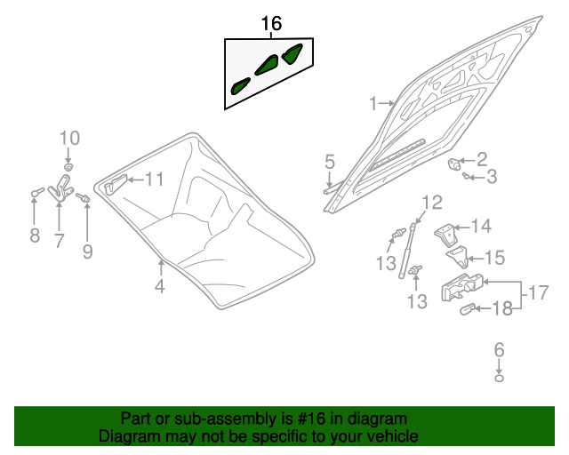 2010-2019 Volkswagen Sound Absorber 000-863-890-A | QuirkParts